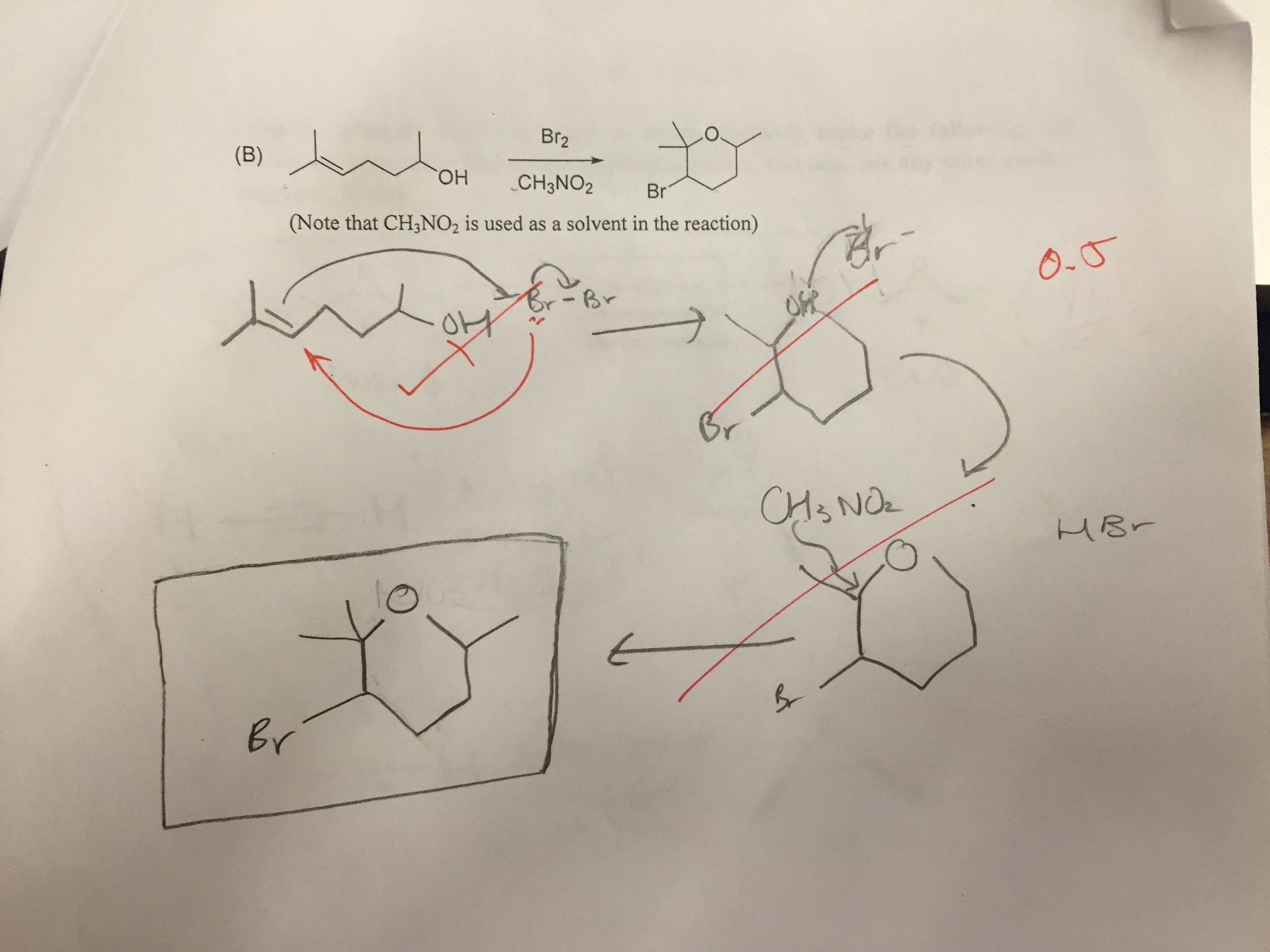 Solved (Note that CH3NO2 is used as a solvent in the | Chegg.com