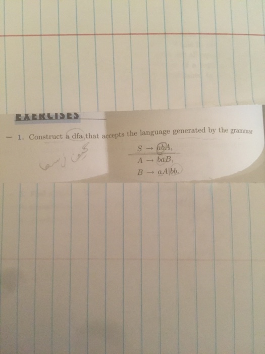 Solved Construct a dfa that accepts the language by the | Chegg.com