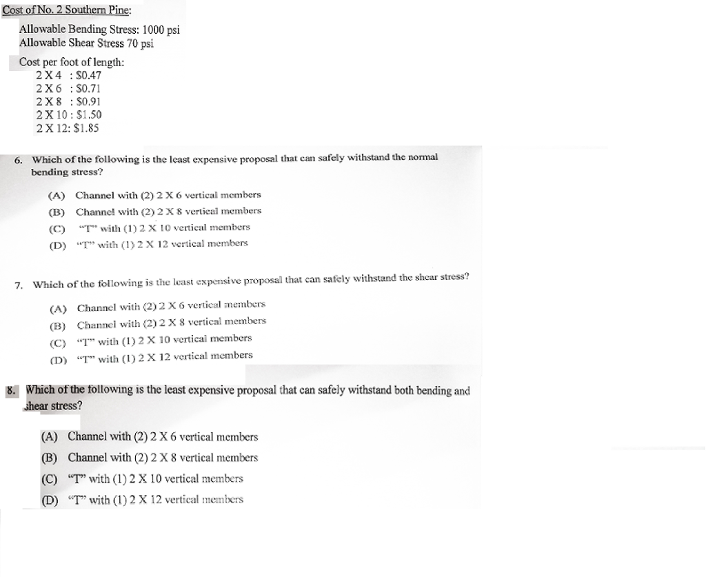 Solved Problems 6 to 8 A bench for football players is to | Chegg.com