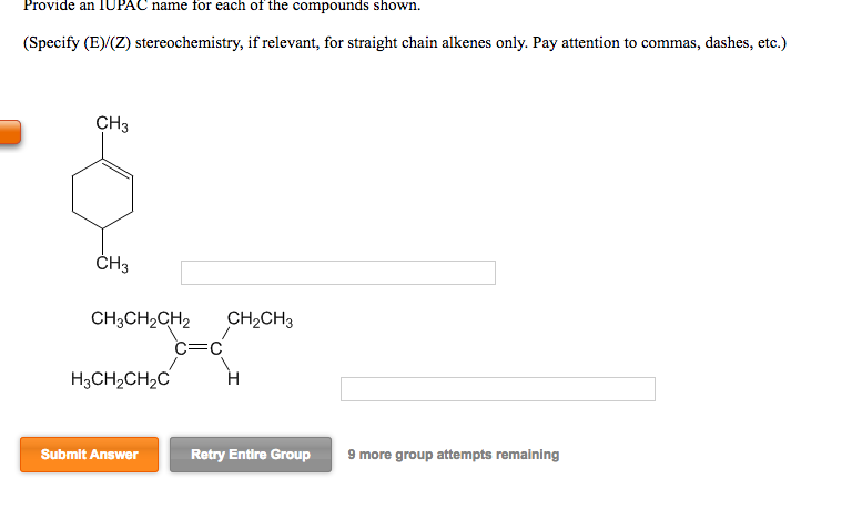 Solved Provide an IUPAC name for each of the compounds | Chegg.com