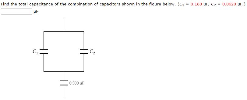 Solved Find the total capacitance of the combination of | Chegg.com