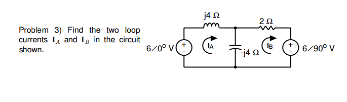 Solved Find the two loop currents IA and IB in the circuit | Chegg.com