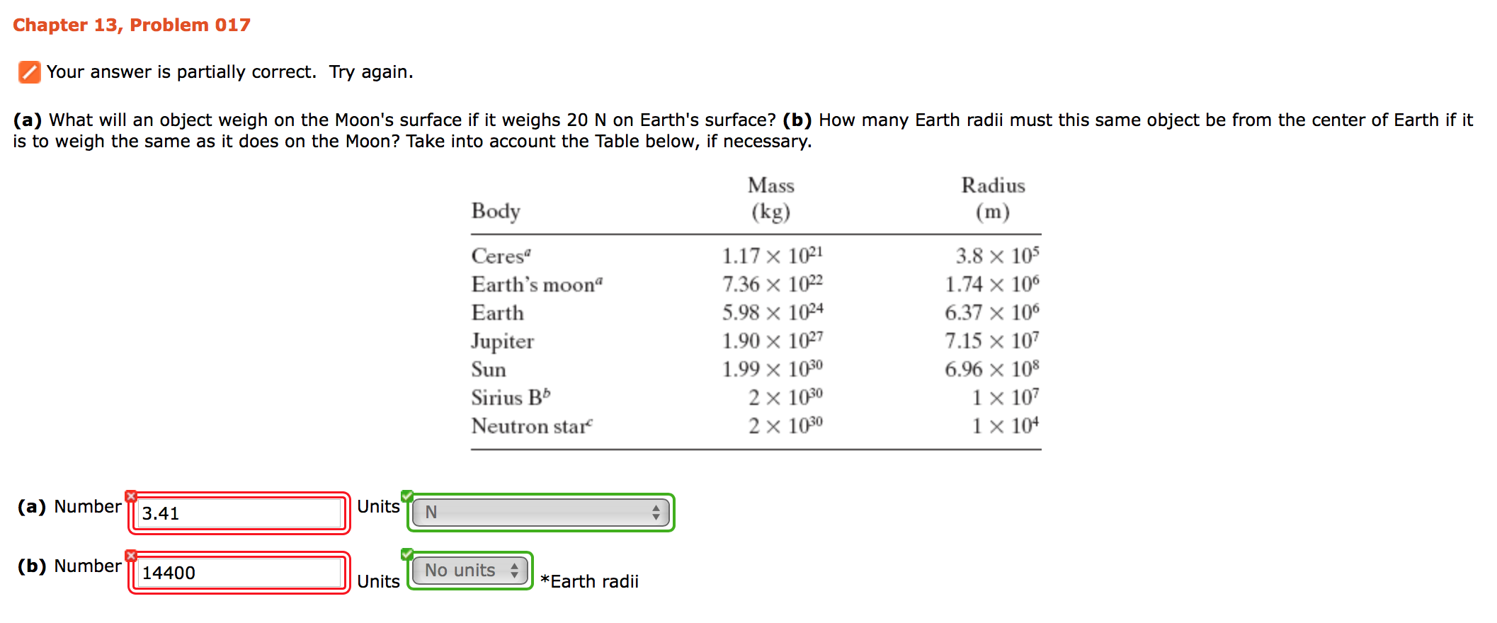 Solved Your answer is partially correct. Try again. What | Chegg.com