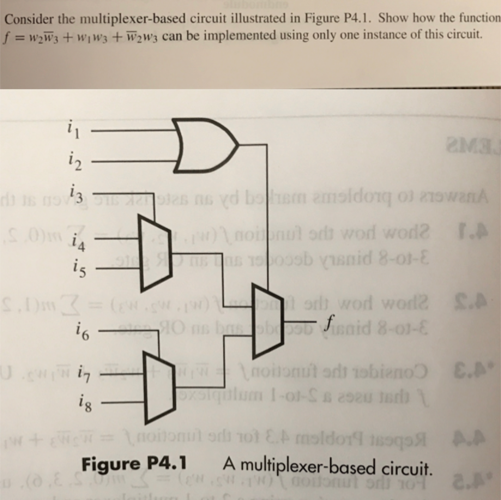 Solved Consider the multiplexer-based circuit illustrated in | Chegg.com