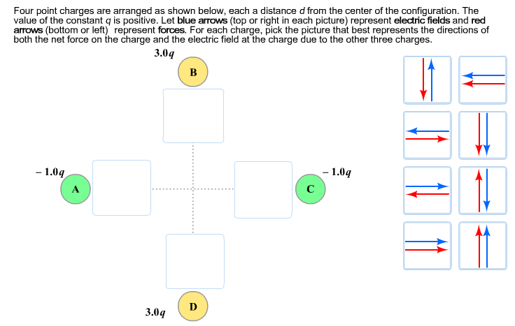 Solved Four point charges are arranged as shown below, each | Chegg.com