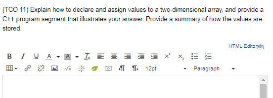 Solved Explain How To Declare And Assign Values To A