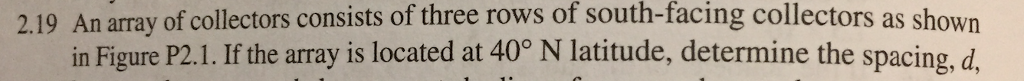 Solved of 2.19 An array of collectors consists of three rows | Chegg.com