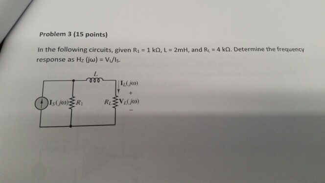 Solved In the following circuits, given R_1 = 1 k ohm, L = 2 | Chegg.com