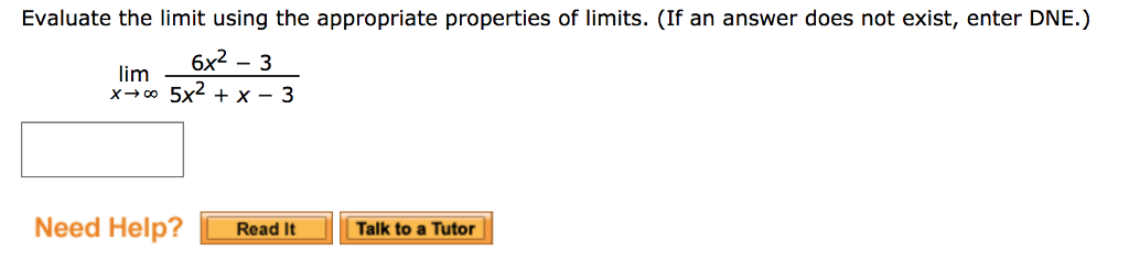 Solved Evaluate the limit using the appropriate properties | Chegg.com