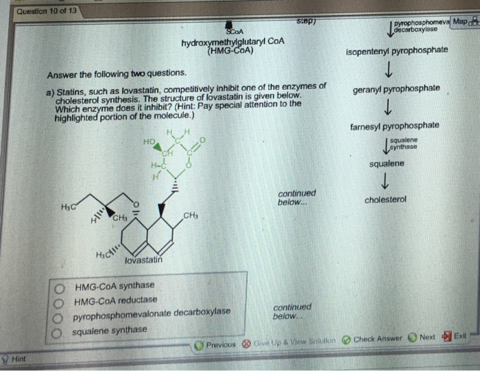 Solved Answer the following two questions. Statins, such as | Chegg.com