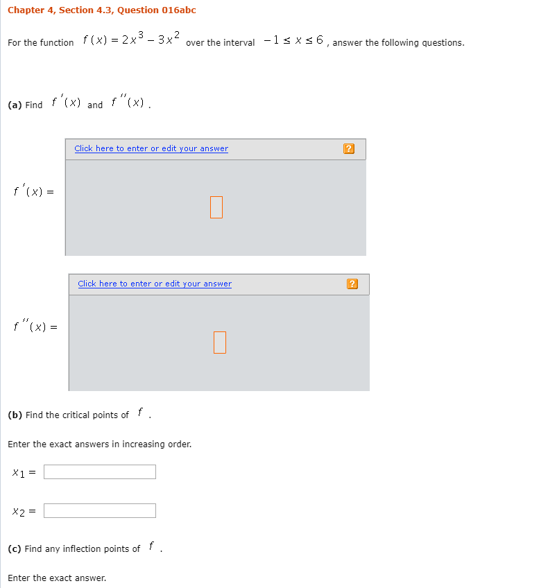 Solved Chapter 4, Section 4.3, Question 016abc For the | Chegg.com