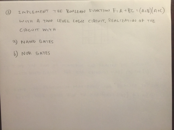 Solved Implement The Boolean Function F A Be A Ba 8834
