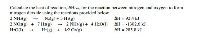 Solved Calculate the heat of reaction, DeltaHrxn. for the | Chegg.com
