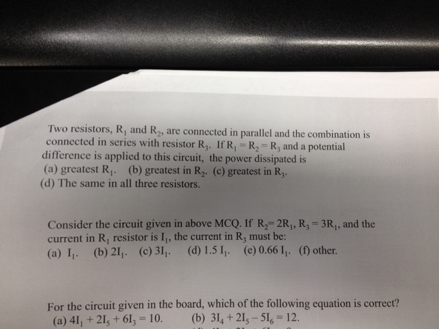 Solved Two resistors, R1 and R2, arc connected in parallel | Chegg.com