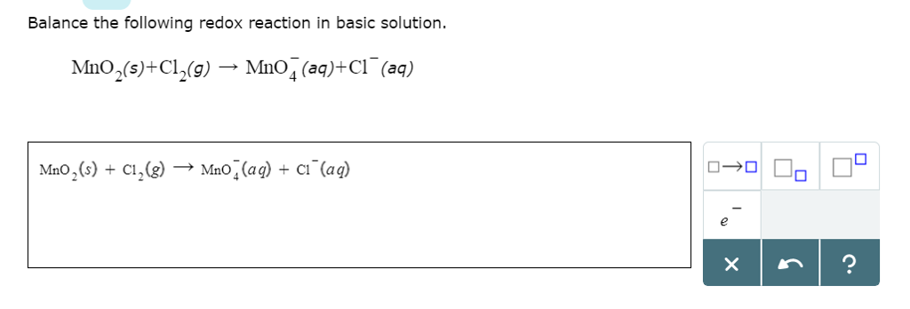 Solved Balance the following redox reaction in basic | Chegg.com