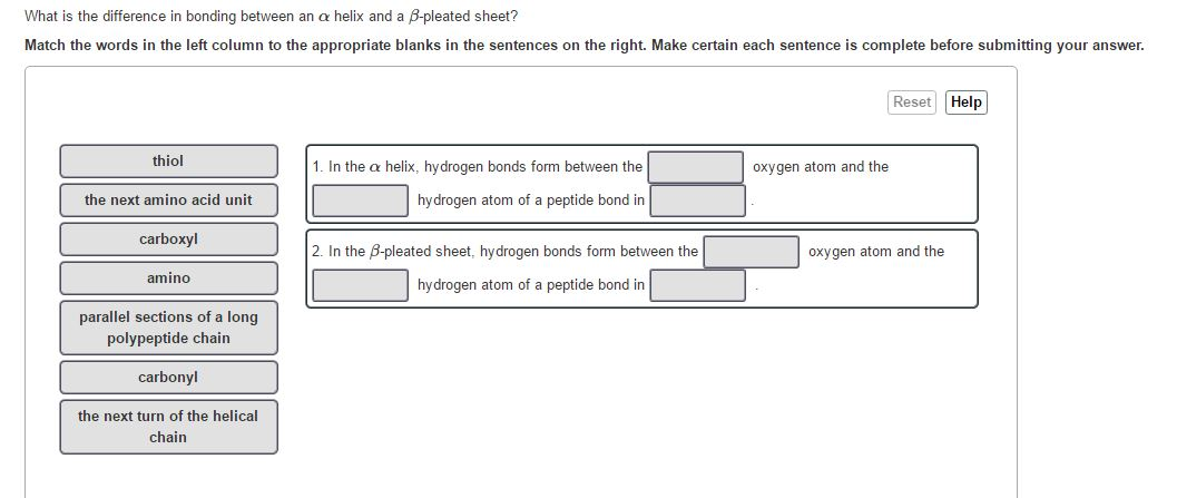 Solved What is the difference in bonding between an alpha | Chegg.com
