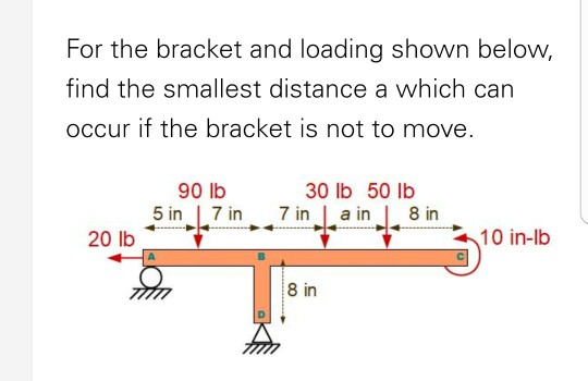 Solved For the bracket and loading shown below, find the | Chegg.com