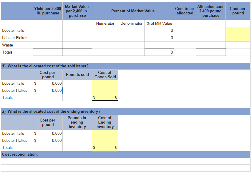 Solved Pirate Seafood Company purchases lobsters and | Chegg.com