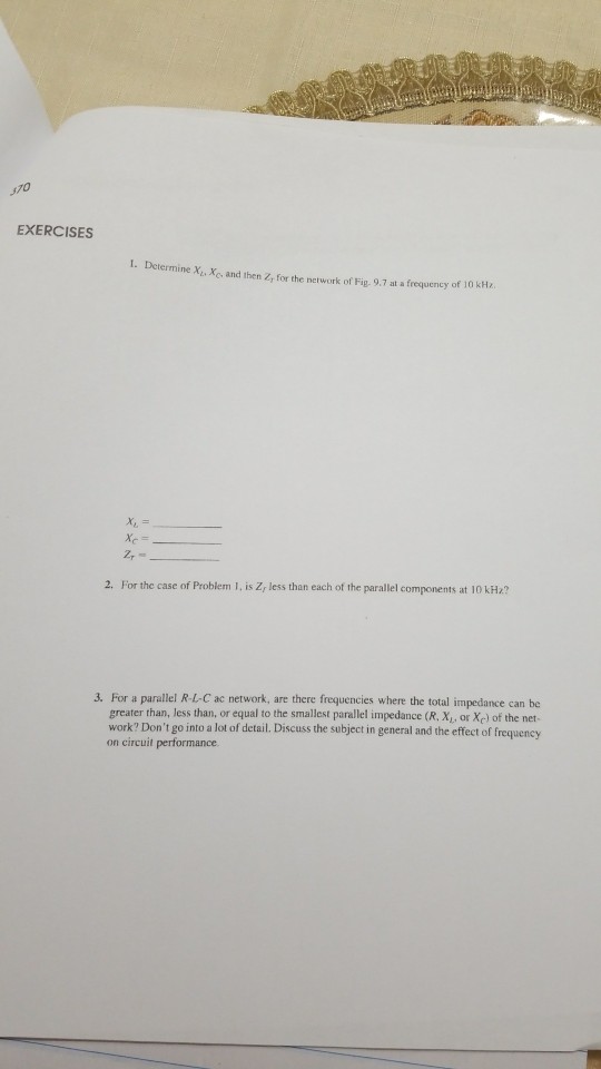 Solved Part 3 R-L-C Parallel Network (a) Construct the | Chegg.com