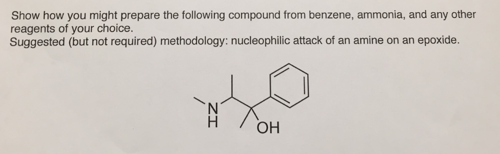 Solved Prepare the following compound from benzene, ammonia, | Chegg.com