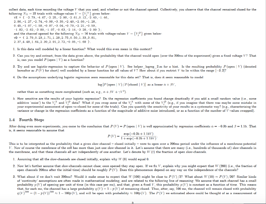math modeling, linear regression, linear algebra, | Chegg.com