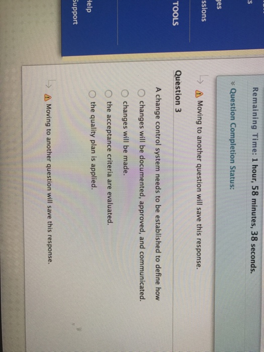 Solved A change control system needs to be established to | Chegg.com