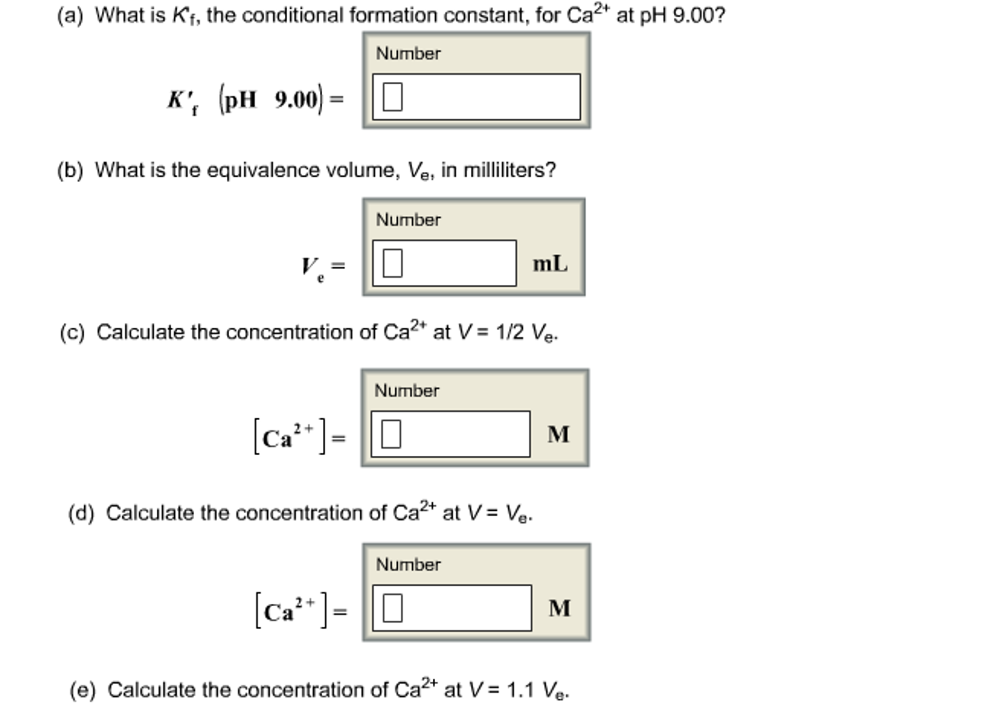 Solved You are titrating 150.0 mL of 0.080 M Ca2 with 0.080 | Chegg.com