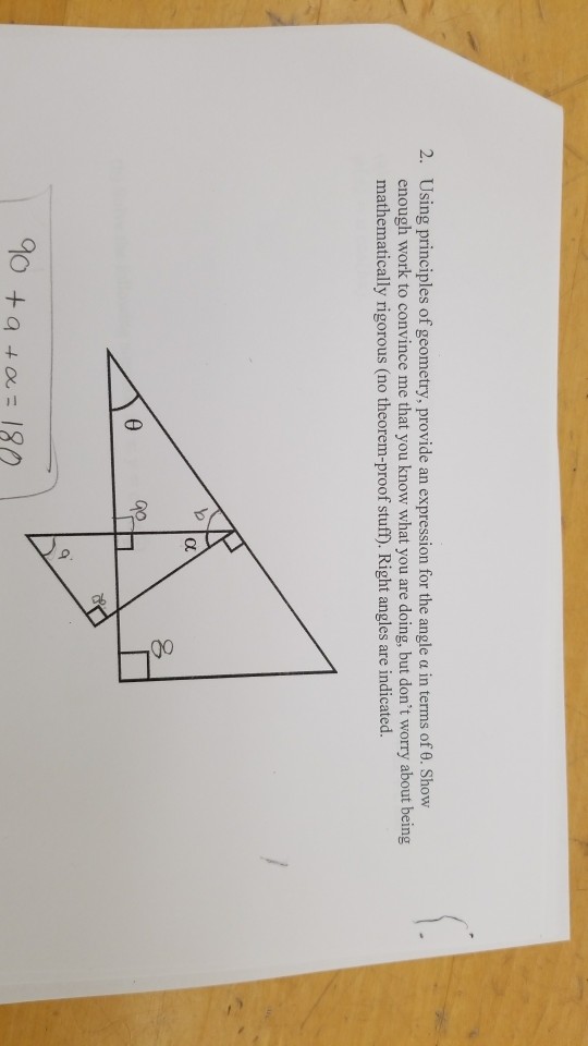 Solved 2. Using principles of geometry, provide an | Chegg.com