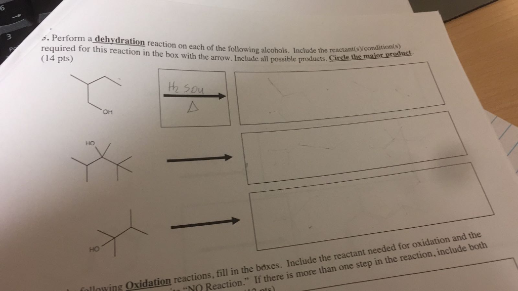 Solved Ho 6. In the following product(s). If no reaction, | Chegg.com
