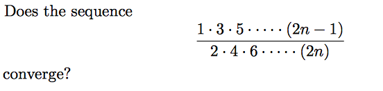 Solved Does the sequence 2.46 (2n converge? | Chegg.com