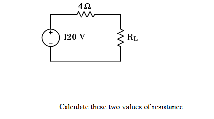 Solved two values load resistor designated as RL that | Chegg.com