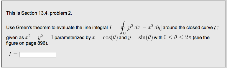 Solved Use Green's theorem to evaluate the line integral I = | Chegg.com