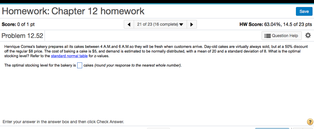 Solved Homework Chapter 12 Homework Save Score 0 Of 1 Pt