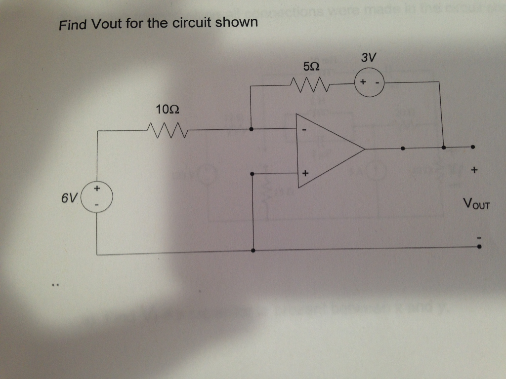 Solved Find Vout for the circuit shown | Chegg.com