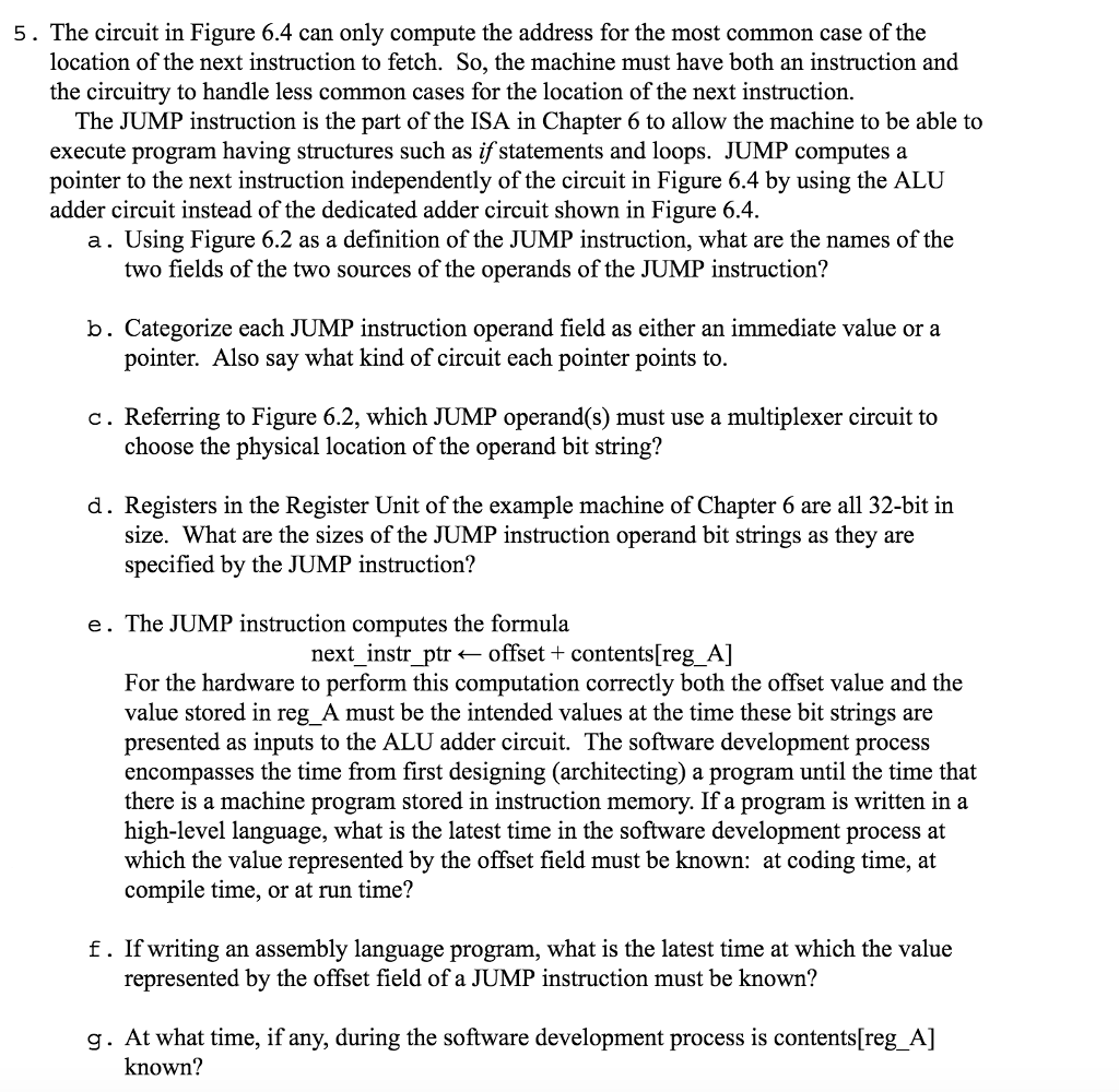 Solved operation reg A reg B dst reg unused add o o 0 01 | Chegg.com