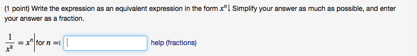 Solved Write the expression as an equivalent expression in | Chegg.com