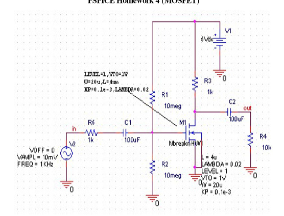 Solved R3 0 #0 .02 1k R1 C2 10meg out 100uF C1 M1 R4 1k | Chegg.com