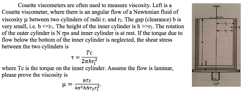 Solved Couette viscometers are often used to measure | Chegg.com