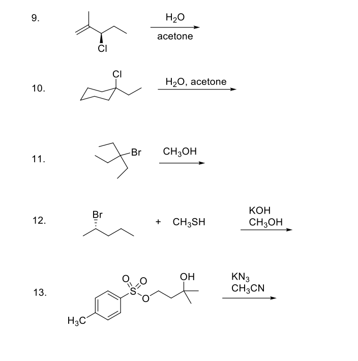Solved H20 acetone CI CI H20, acetone 10 Br CH3OH KOH CH3OH | Chegg.com