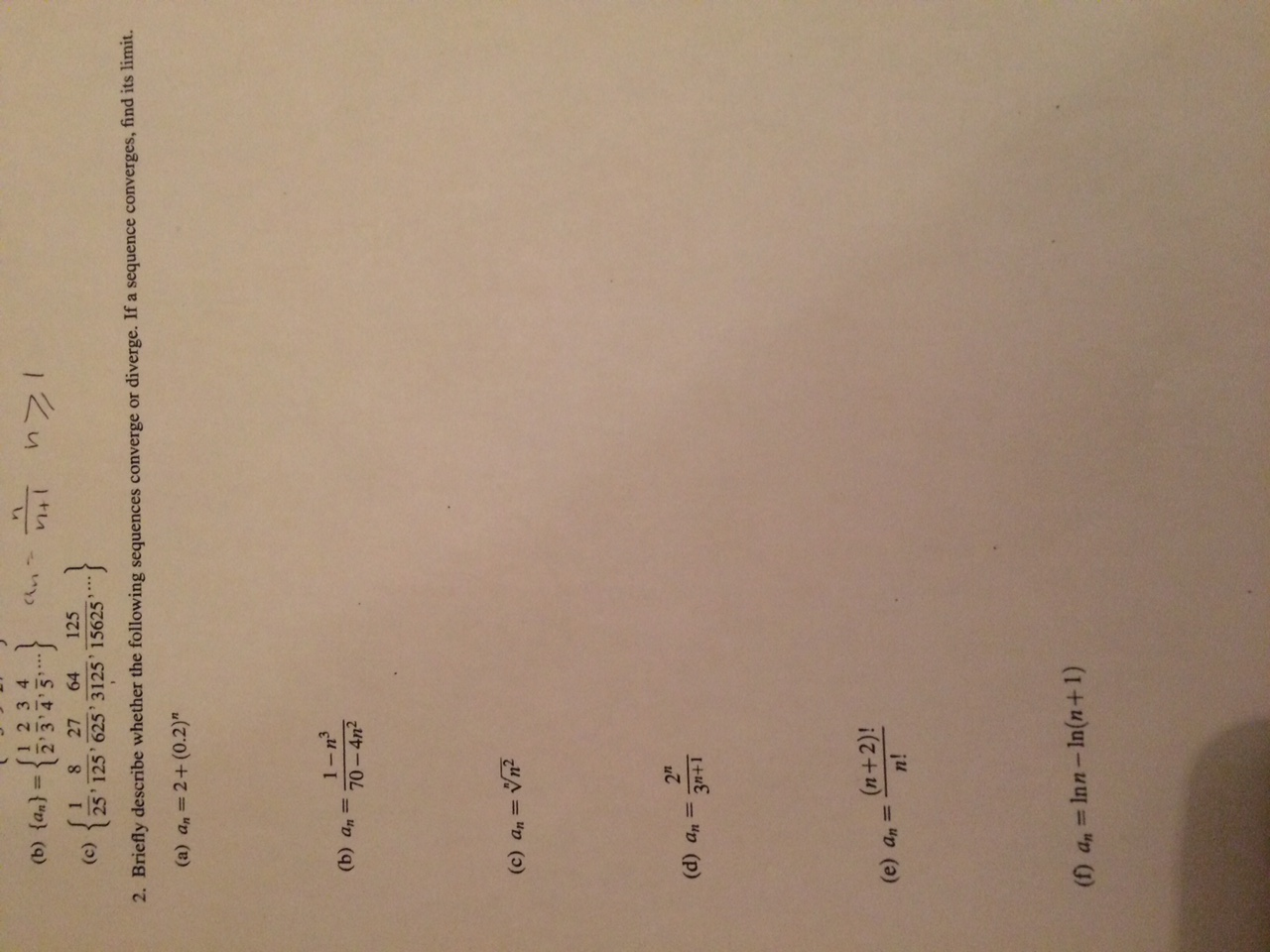 Solved 1 2 3 4 (b) tan) 2 3 4 5 1 8 27 64 125 (c) 25' 125 | Chegg.com