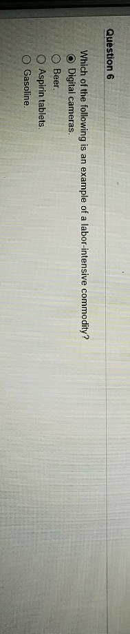 Solved Question 6 Which of the following is an example of a | Chegg.com