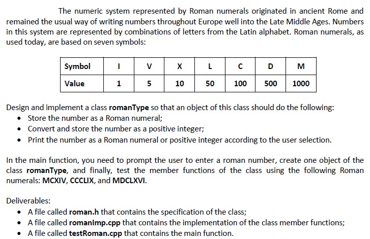 Solved The numeric system represented by Roman numerals | Chegg.com