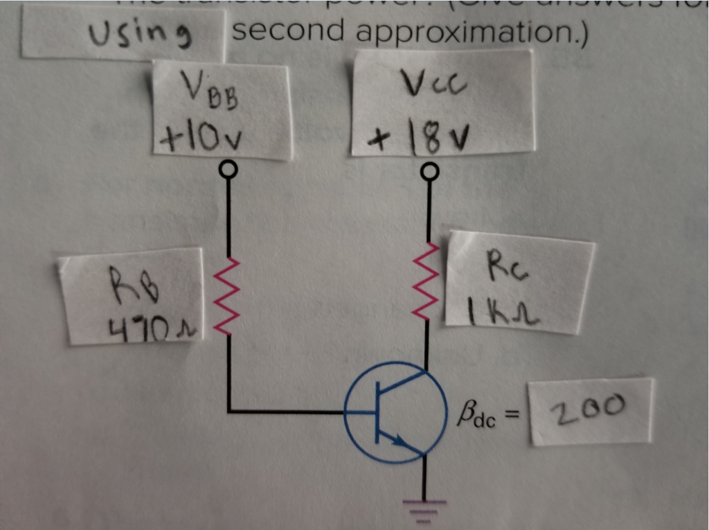 Solved Consider the transistor circuit above (base biased, | Chegg.com