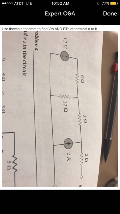Solved: Use Thevenin Theorem To Find Vth AND RTh At Termin... | Chegg.com