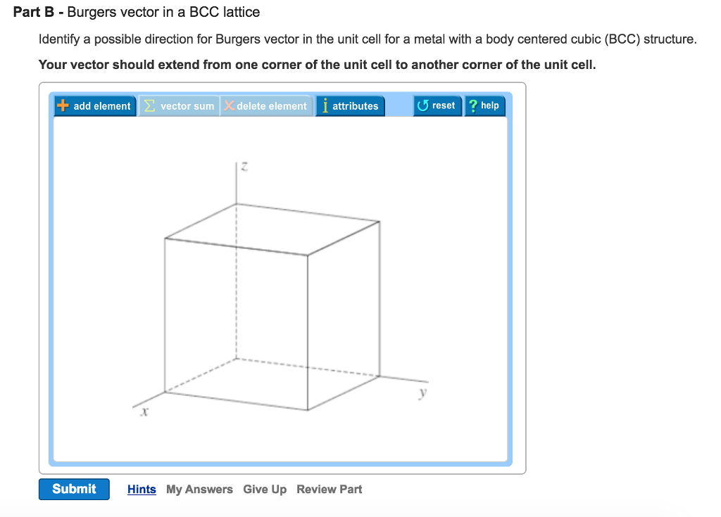 Solved Burgers Vector The vector pointing from your | Chegg.com
