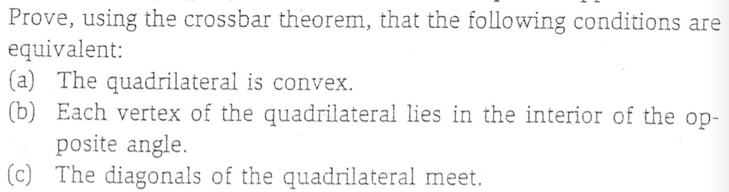 Solved Prove, using the crossbar theorem, that the following | Chegg.com