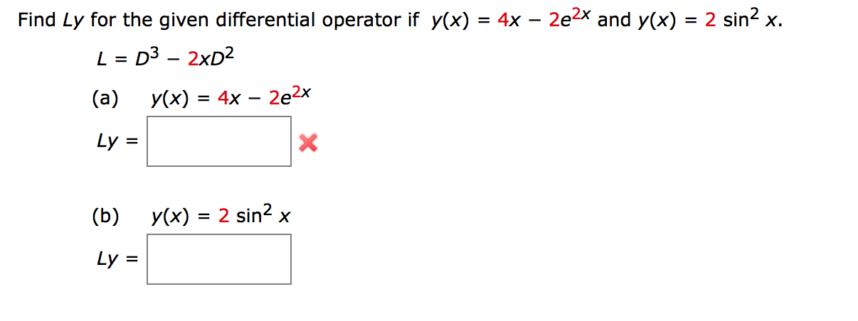 Solved Find Ly for the given differential operator if | Chegg.com