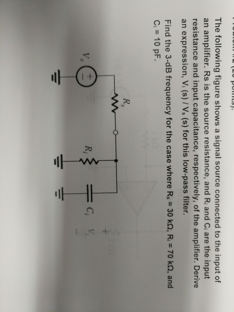 Solved The following figure shows a signal source connected | Chegg.com