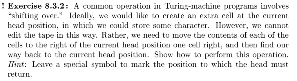Solved A common operation in Turing-machine programs | Chegg.com