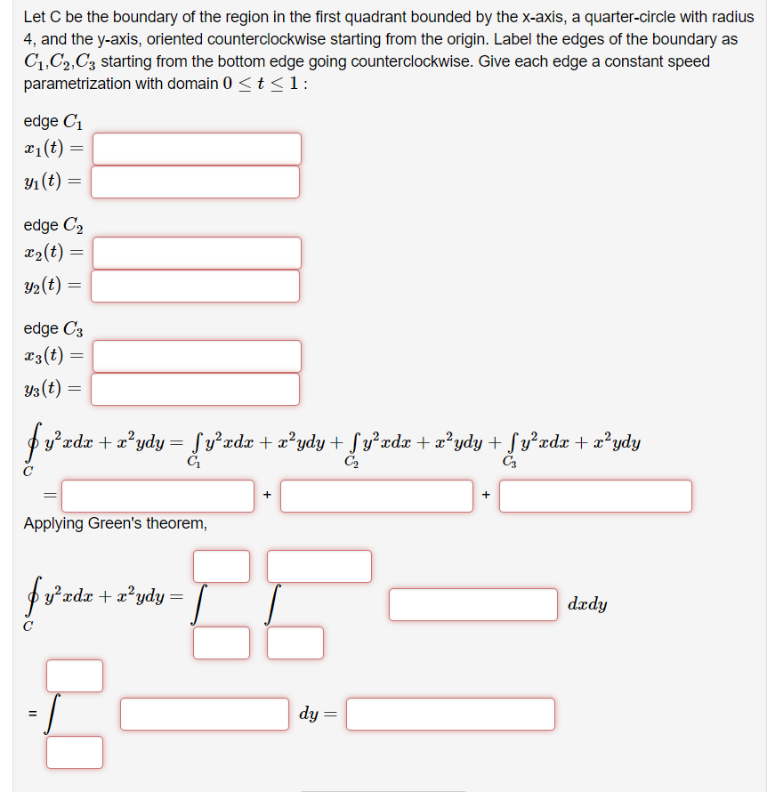 Solved Let C be the boundary of the region in the first | Chegg.com